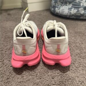 Hoka | Shoes | Hoka White And Pink Athletic Shoes With Vibrant Sole ...